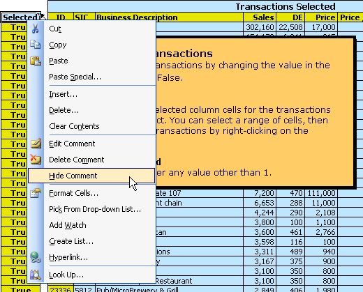 ValuSource IBA Market Data - Transaction Analysis Workbook